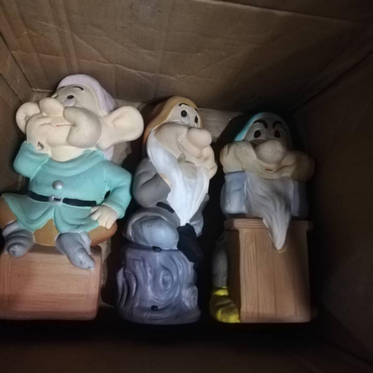 Vintage Seven Dwarfs Ceramic Figurine 11"/12" tall inches for garden ...