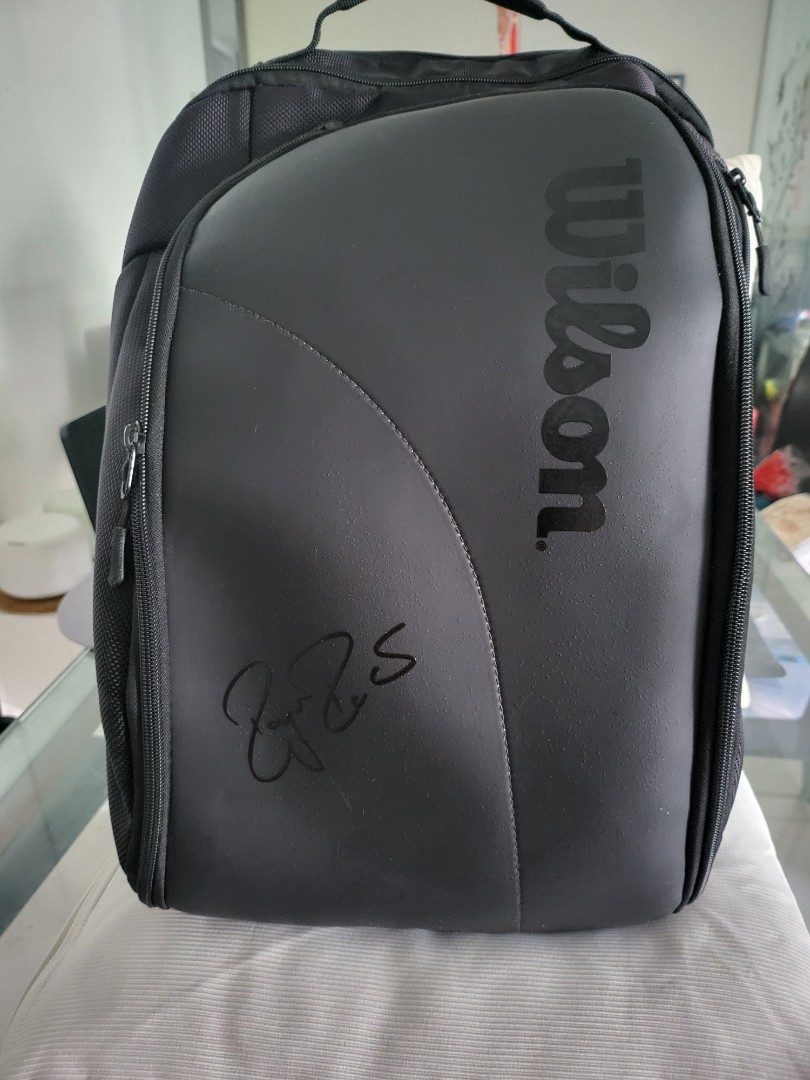 Wilson tennis backpack RF autograph, Men's Fashion, Bags, Backpacks on ...
