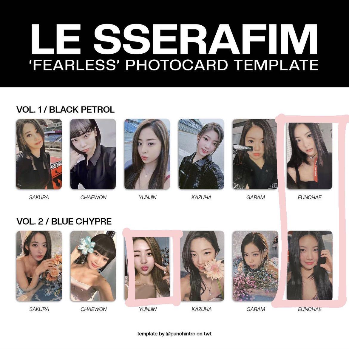 Wtb lfs Le Sserafim Yunjin Eunchae Fearless Pcs Hobbies Toys 
