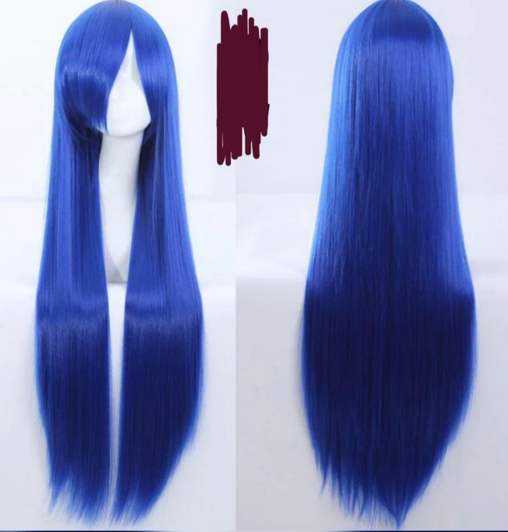 100cm long blue wig, Hobbies & Toys, Memorabilia & Collectibles, Fan ...