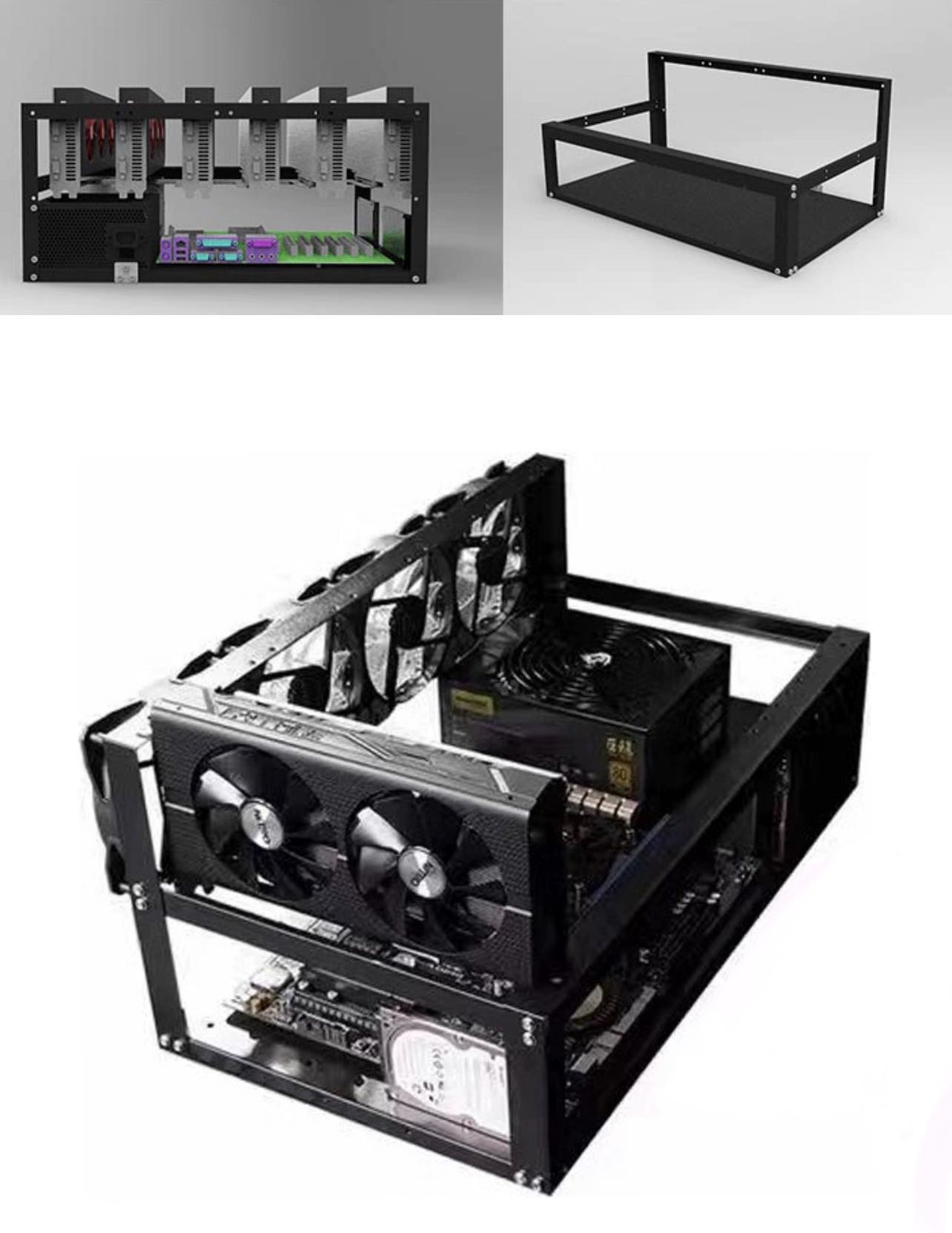 6 GPU Mining Rig Frame, Computers & Tech, Parts & Accessories, Other ...