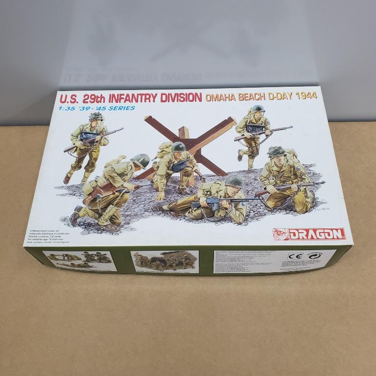 全新絕版 Dragon 威龍 6211 (2004年)-1/35-美國第29步兵師奧馬哈海灘登陸 / U.S. 29th Infantry ...
