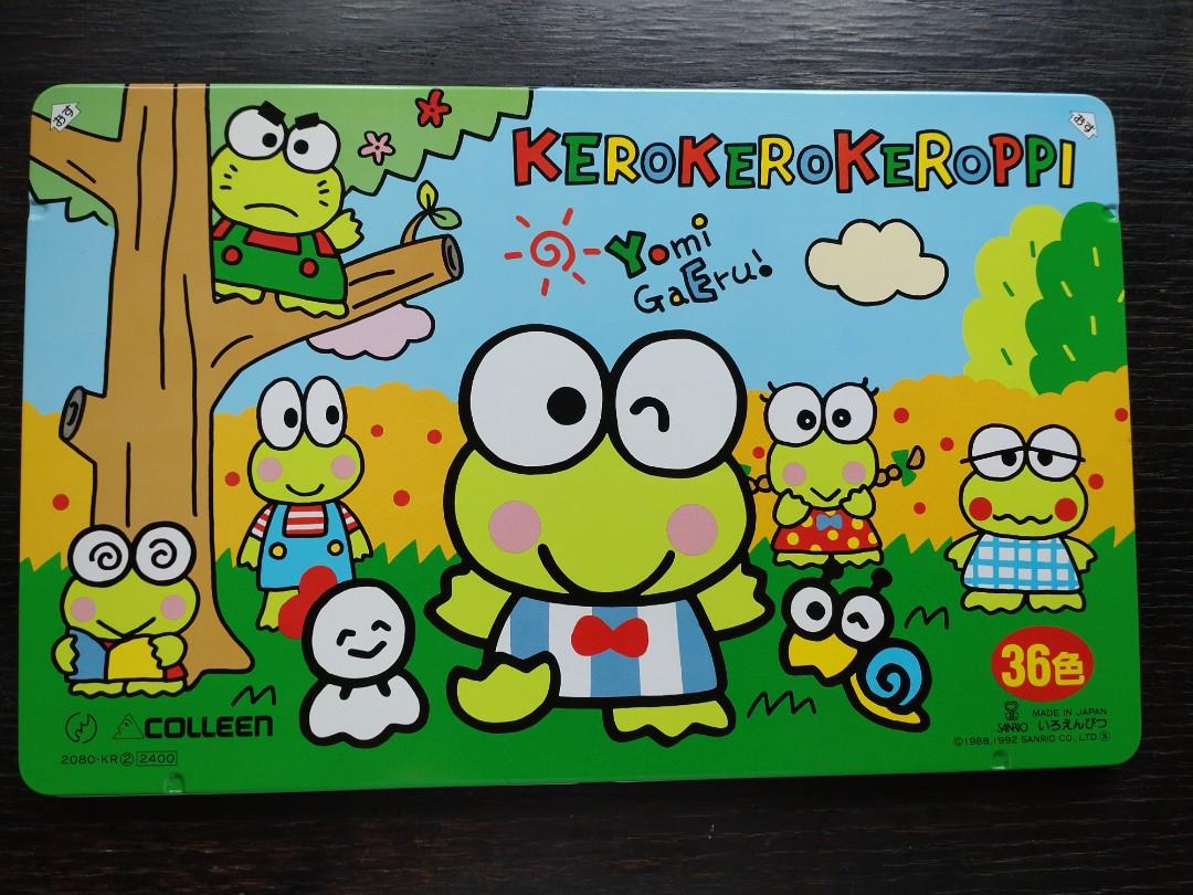 極罕有 全新 Keroppi 1992年 日本製 36色colleen木顏色筆 興趣及遊戲 手作&自家設計 文具及工藝 畫作及印刷品