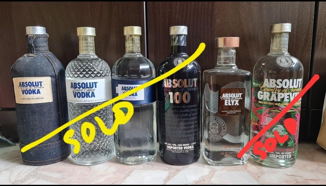 Absolut vodka collection for sale, Food & Drinks, Alcoholic Beverages ...