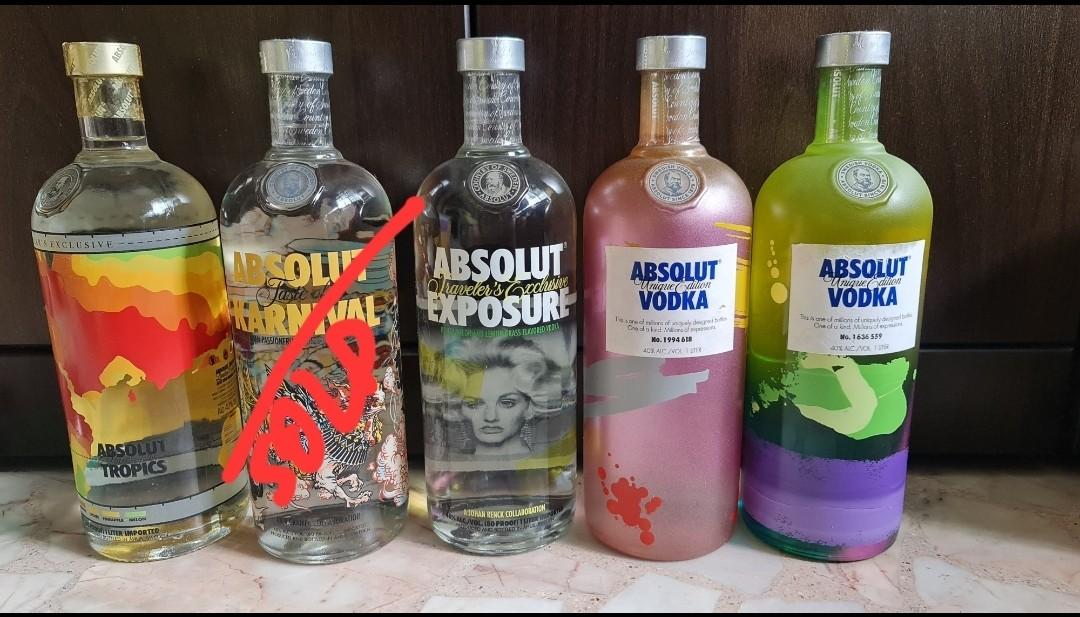 Absolut vodka collection for sale, Food & Drinks, Alcoholic Beverages ...