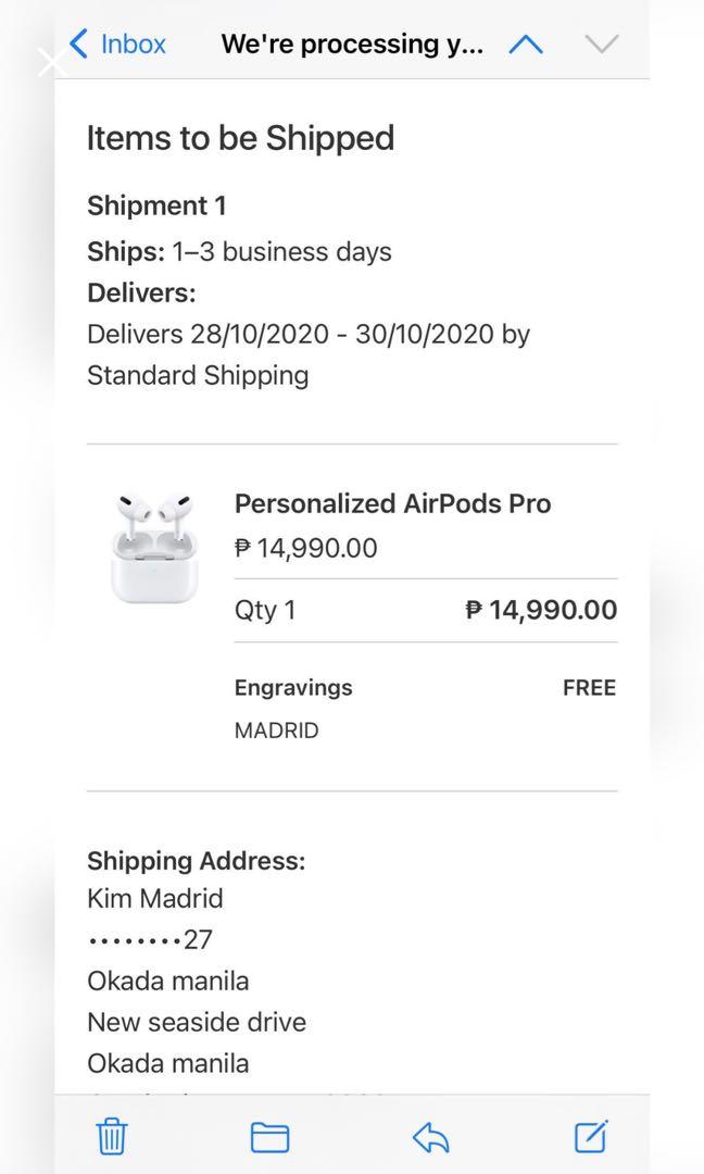 Airpods pro LEFT POD ONLY (with original receipt), Audio, Earphones on ...