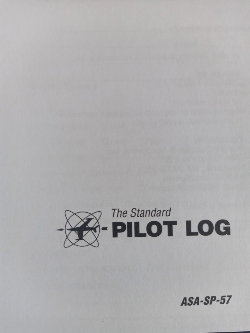 ASA Pilot Logbook, Hobbies & Toys, Books & Magazines, Assessment Books ...