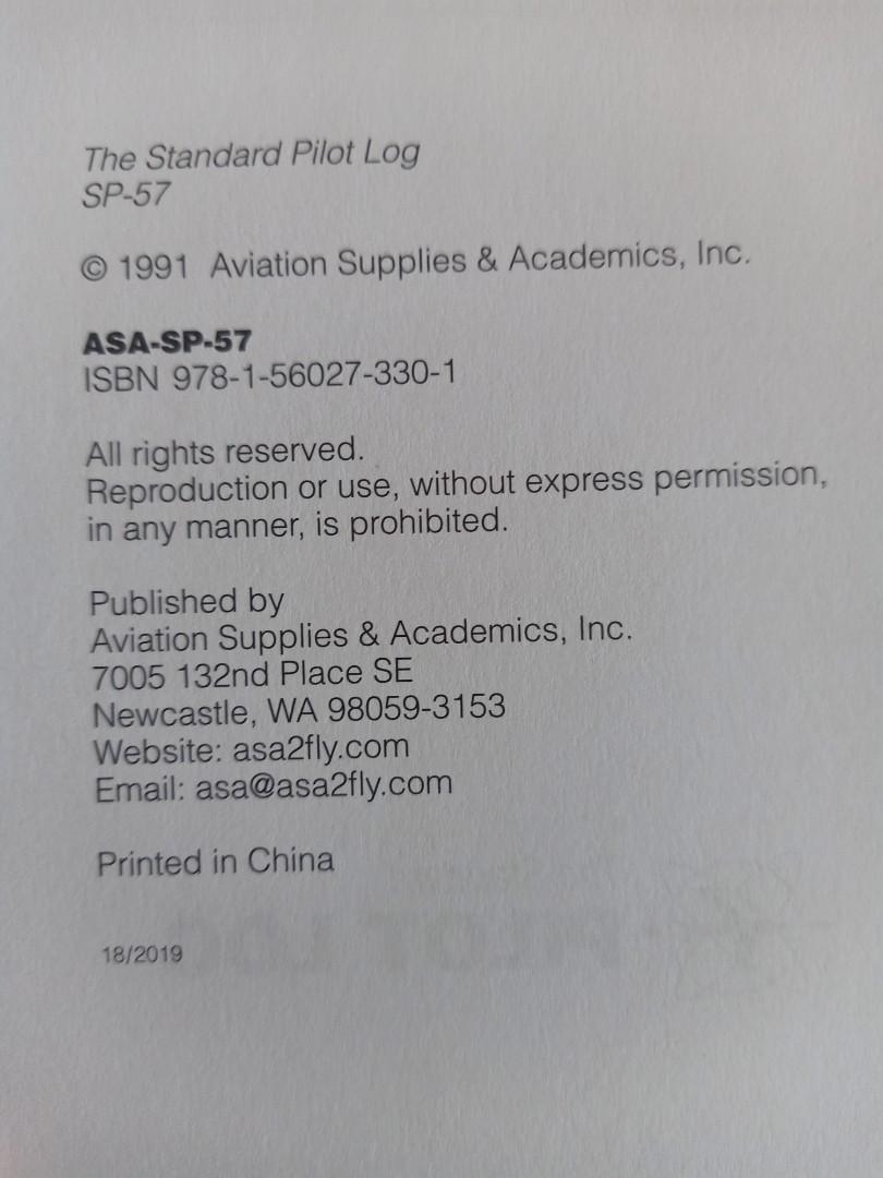 ASA Pilot Logbook, Hobbies & Toys, Books & Magazines, Assessment Books ...
