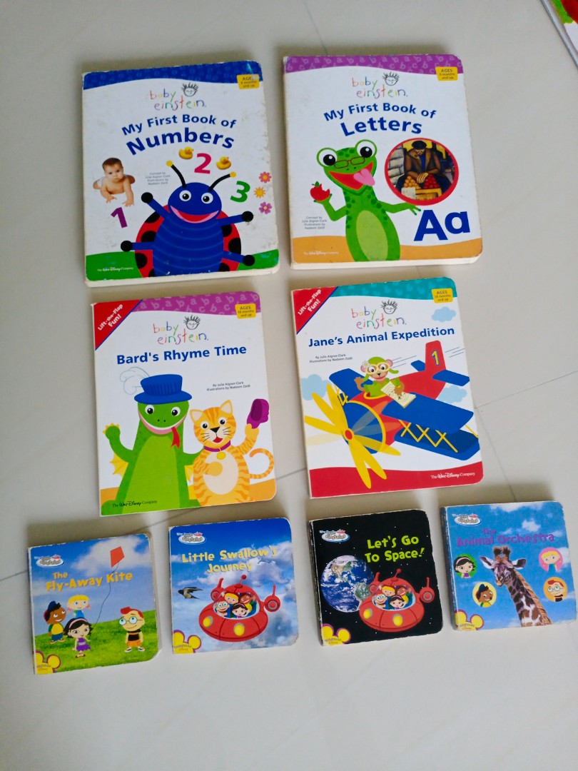 Baby Einstein baby Toddler children board book bundle, ABC, numbers ...
