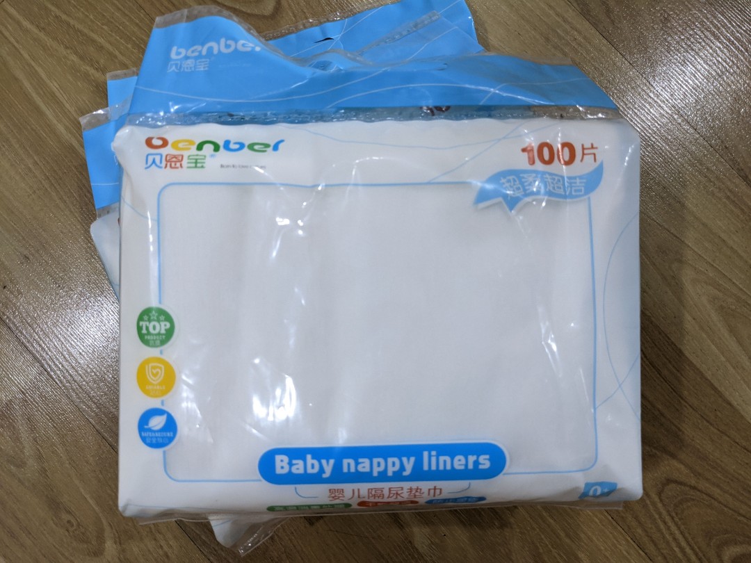 Baby nappy liners 100pcs/pack, Babies & Kids, Bathing & Changing ...