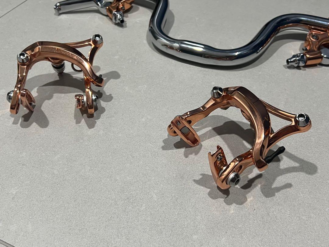 Brompton brake caliper chrome rose gold, Sports Equipment, Bicycles ...