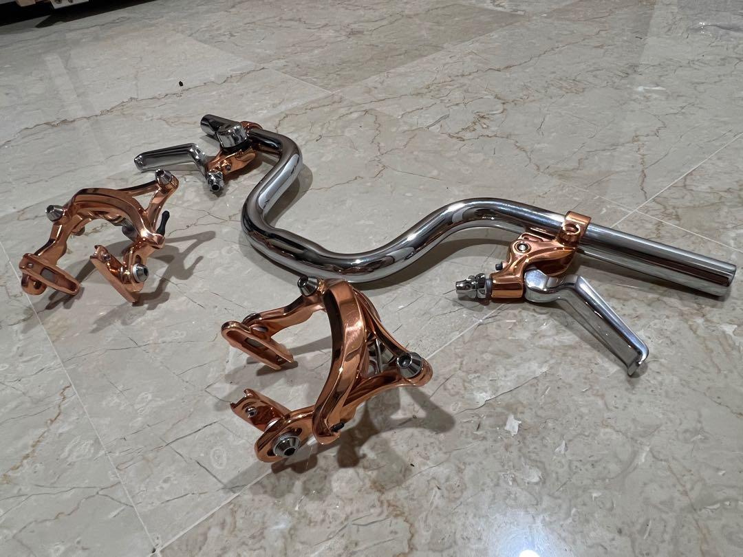 Brompton brake caliper chrome rose gold, Sports Equipment, Bicycles ...