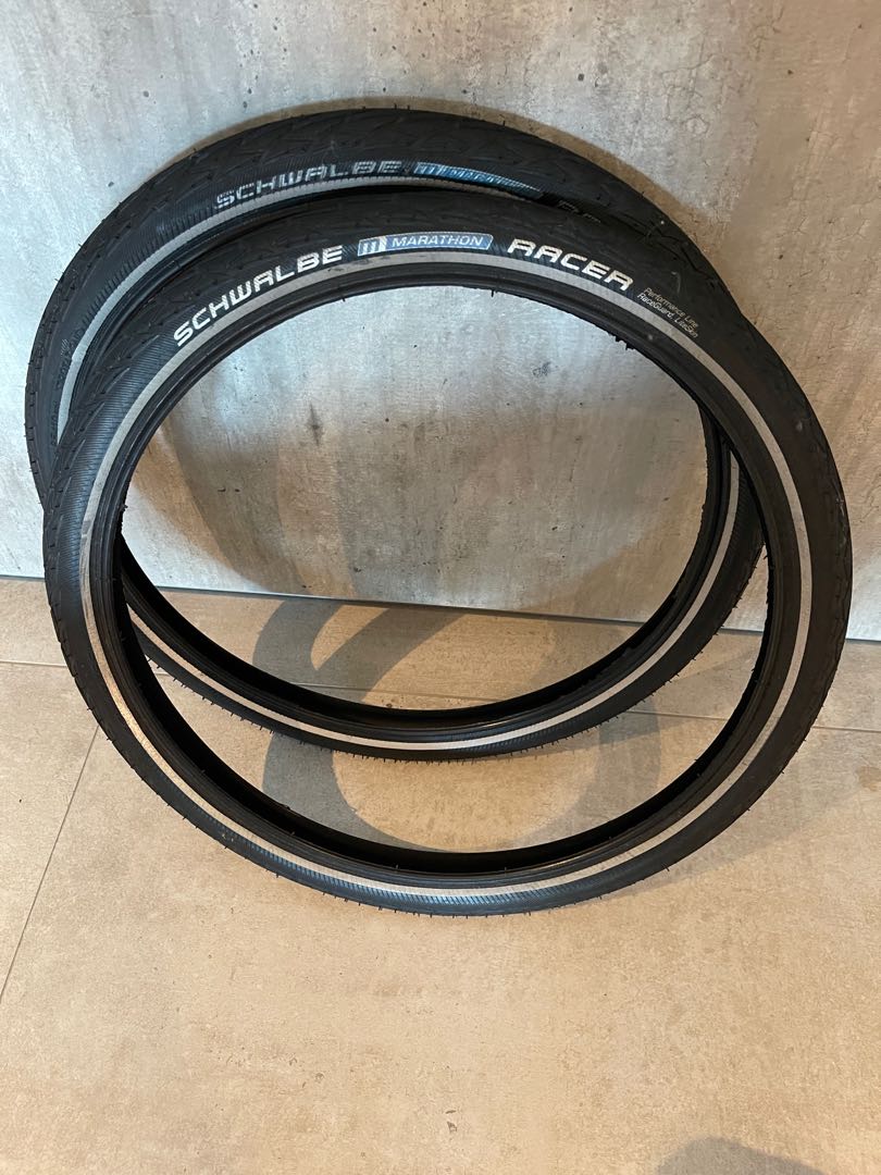 Brompton Schwalbe Marathon Racer tyres (2 pcs), Sports Equipment ...
