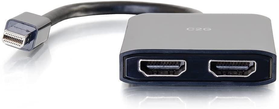 C2G Mini DisplayPort 1.2 to Dual HDMI 4K Dual Monitor MST Hub, Mini DP ...