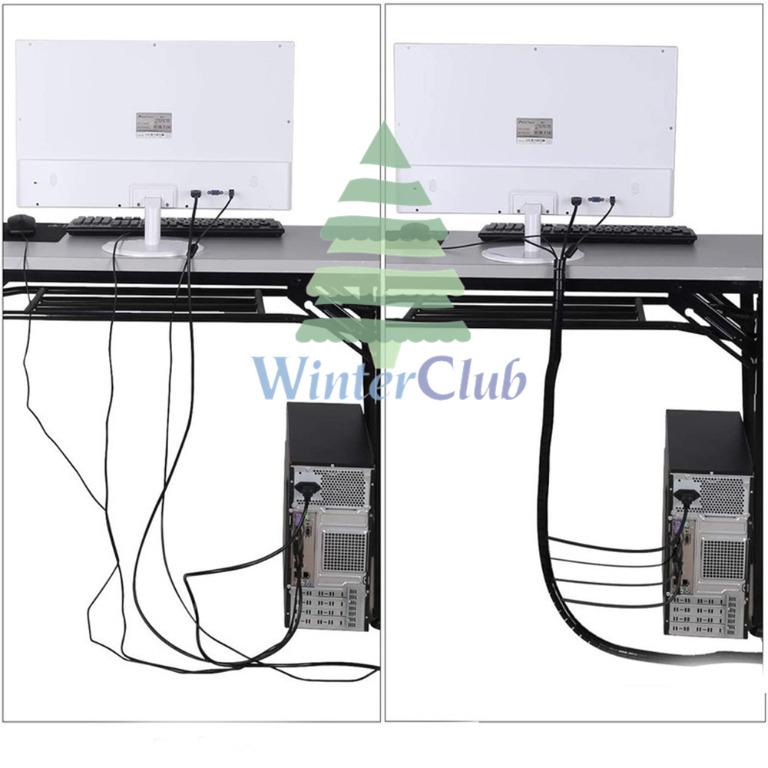 Cable Holder Organizer, Flexible Spiral Tube Cable Organizer Wire ...