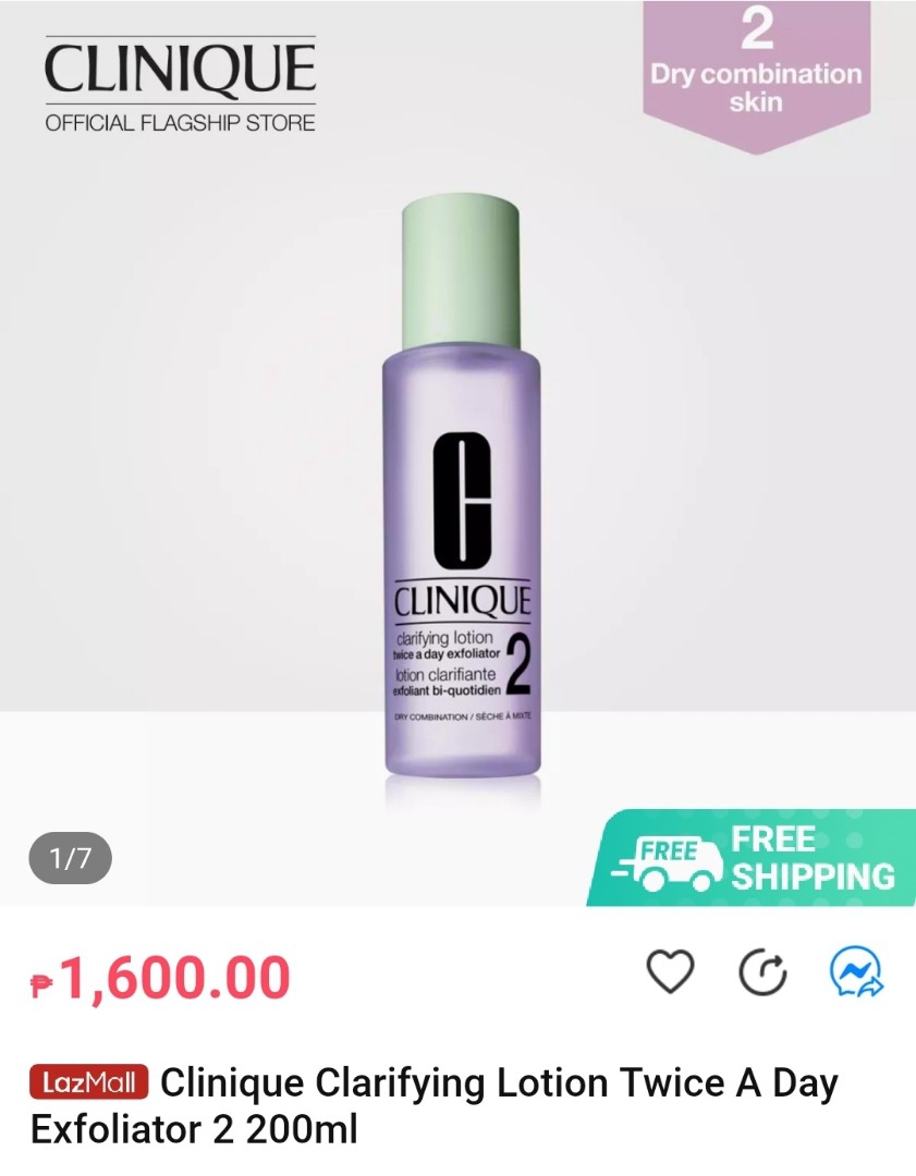 Clinique Clarifying Lotion Step 2, Beauty & Personal Care, Face, Face ...