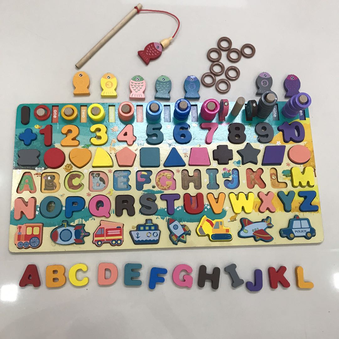 Educational Wooden Board Puzzle for Kids / Babies, Hobbies & Toys, Toys ...