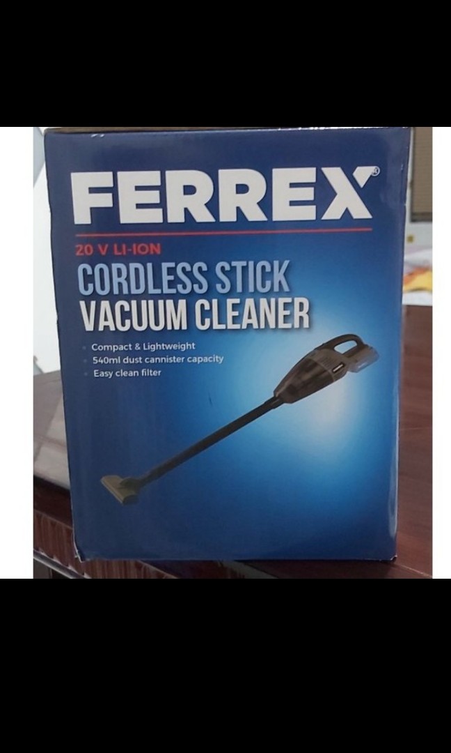 Ferrex Cordless Vacuum with battery and charger, TV & Home Appliances ...