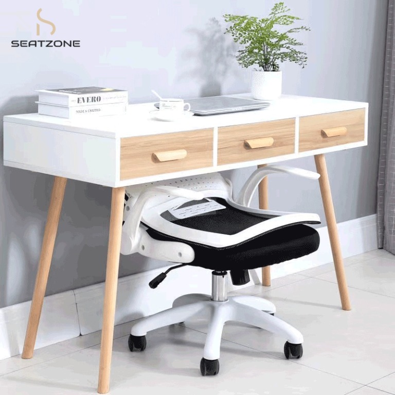 Folding Mobile Ergonomic Computer Study Desk Office Mesh Chair ...