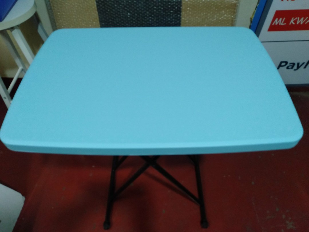 Folding Table Adjustable Height Blue color, Furniture & Home Living ...
