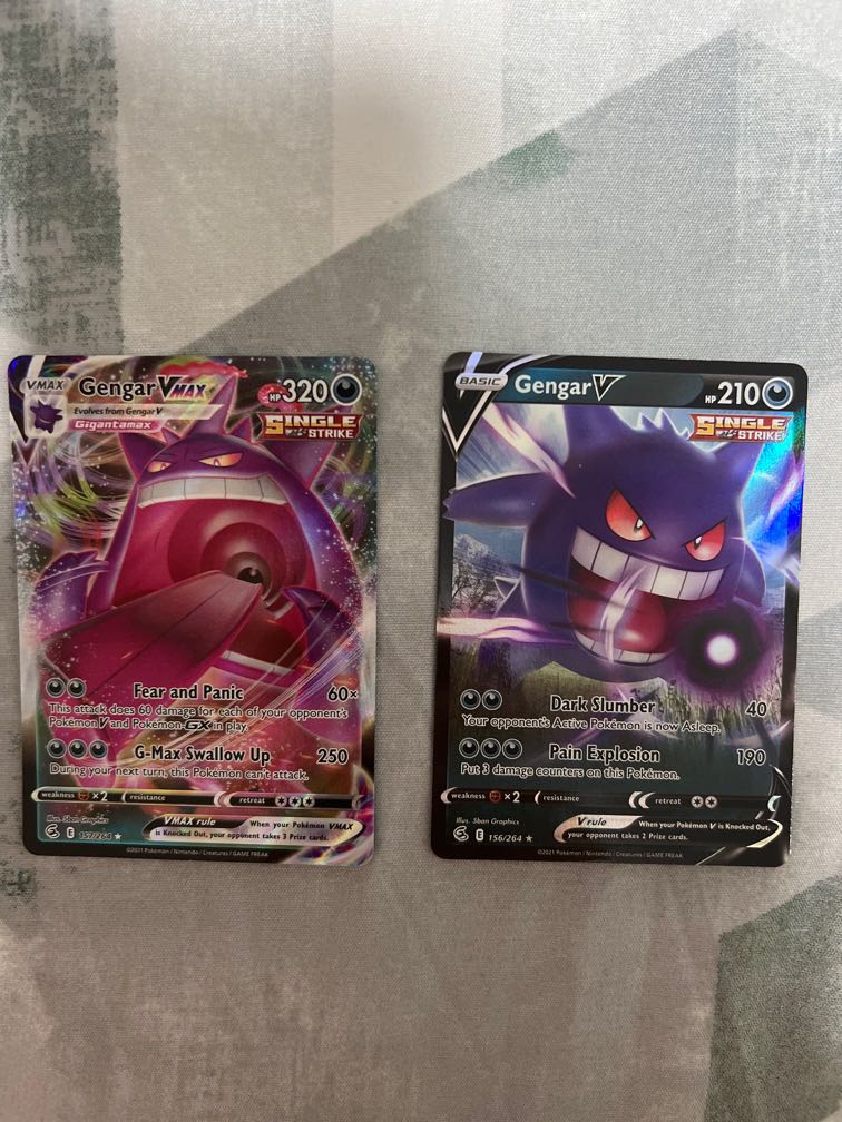 Gengar Vmax & Gengar V, Hobbies & Toys, Toys & Games on Carousell