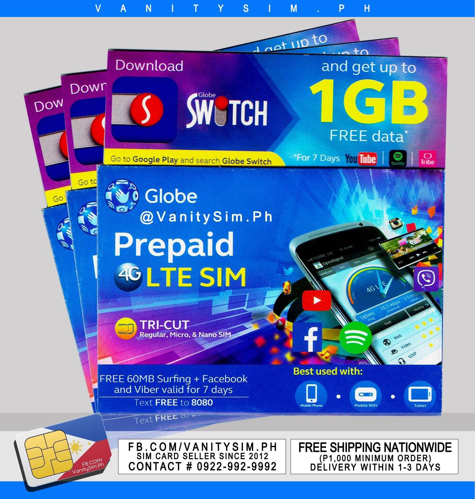 Globe / TM 099-77-7272-77 Special Number Vanity Sim Card, Mobile Phones ...