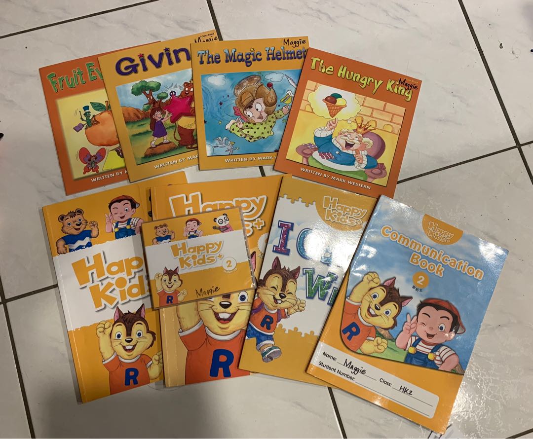 HESS何嘉仁教材Happy kids2.Happy kids 2, 書籍、休閒與玩具, 書本及雜誌, 童書、著色互動書在旋轉拍賣