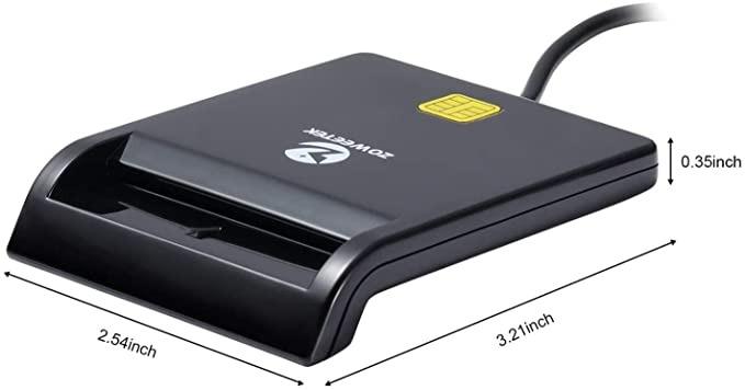 ID Card Reader USB Smart Card Reader for Portuguese, Spainish, Belgian ...