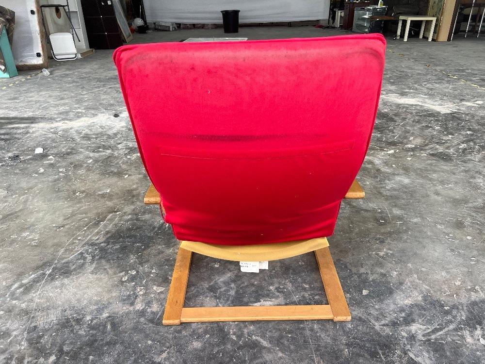 IKEA POANG Single Seater Fabric Chair Red Colour / IKEA POANG Kerusi ...
