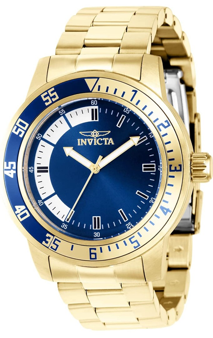 INVICTA Specialty Collection Gold/Blue Men's Watch, Men's Fashion ...