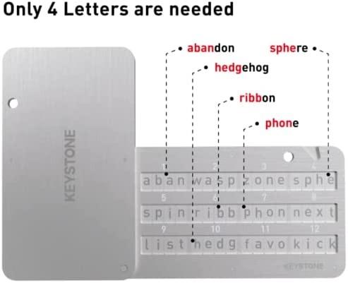 Keystone Tablet - 304 Steel Mnemonic Tablet, Seed Backup, Bitcoin Crypto Cold Storage (ON HAND ...