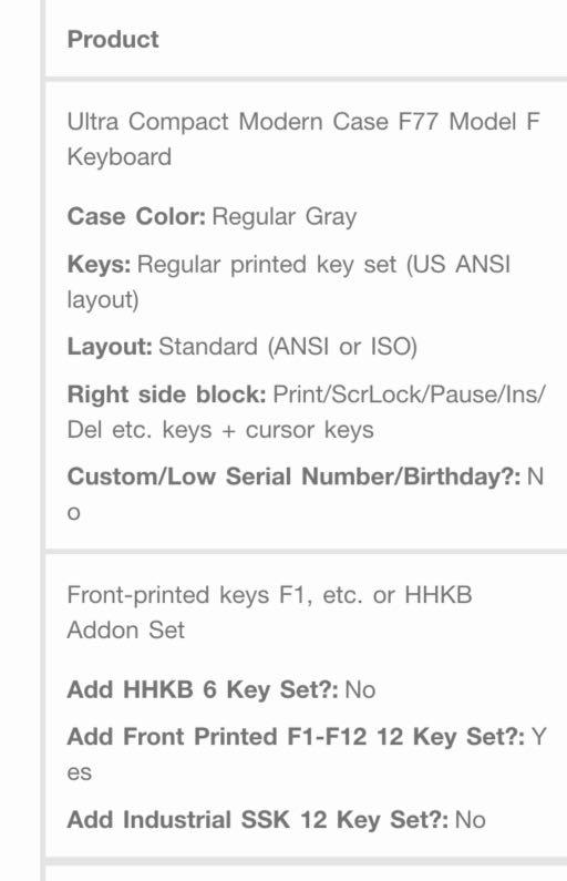 Model F Keyboard - Ultra Compact Modern Case F77, 電腦＆科技, 電腦周邊及配件, 電腦鍵盤及 ...