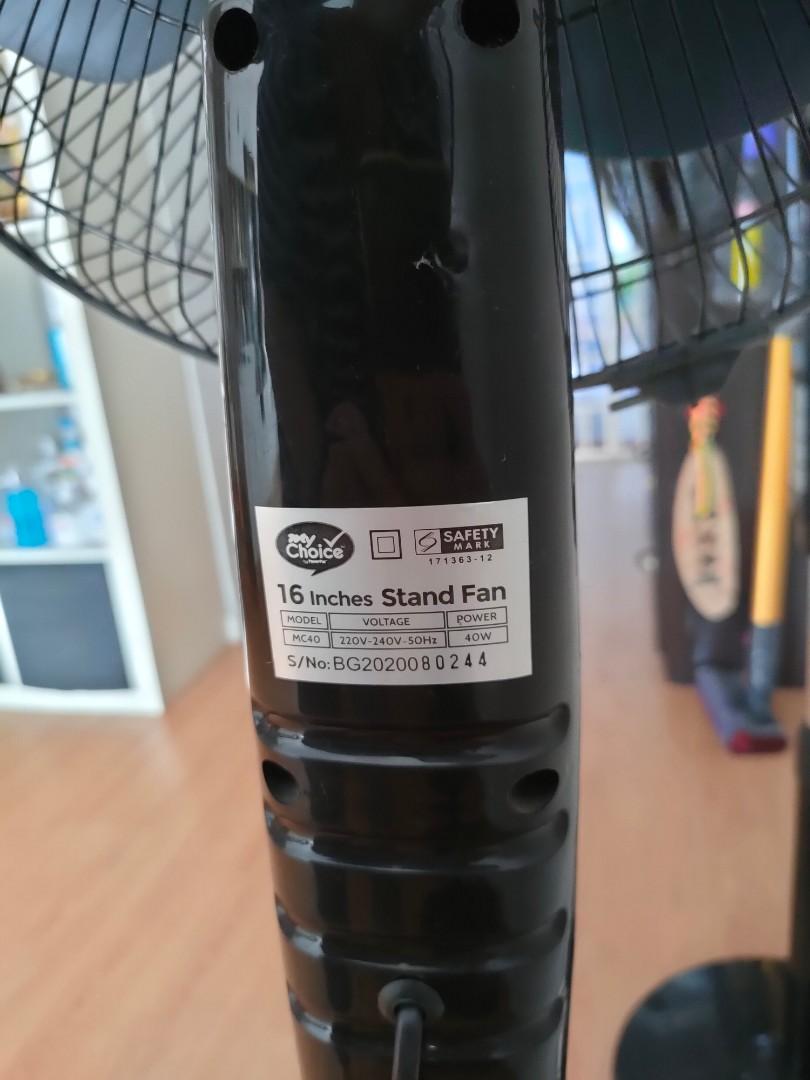 MyChoice 16" Stand Fan, Furniture & Home Living, Lighting & Fans, Fans ...