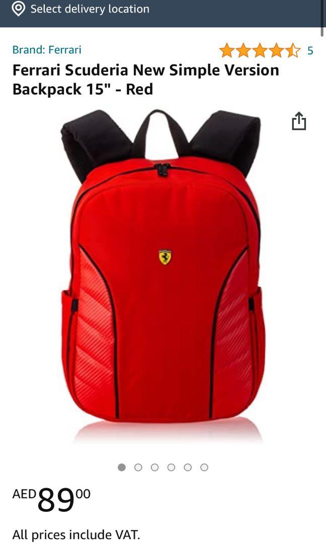 NEW | Ferrari Backpack | Men Backpack, Men's Fashion, Bags, Backpacks ...