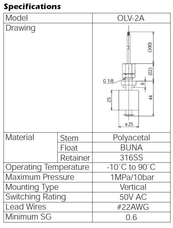 NOHKEN Float Level Switch Model: OLV-2A [In stock singapore], Computers ...