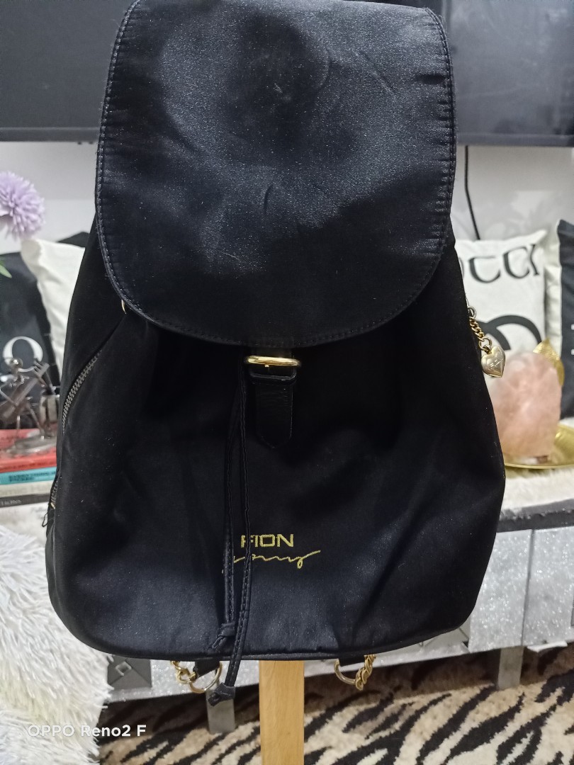 Original FION black backpack, Women's Fashion, Bags & Wallets ...