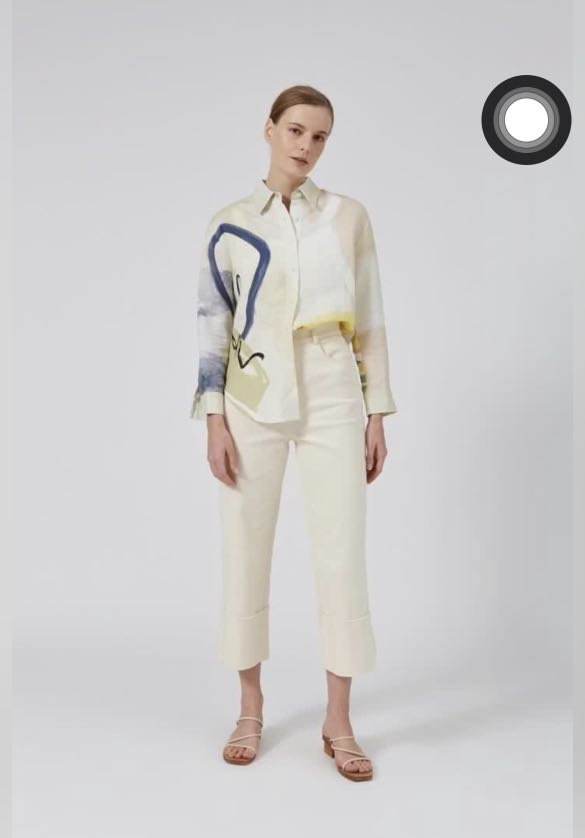 OSN Coasts Linen Shirt, Women's Fashion, Tops, Blouses on Carousell