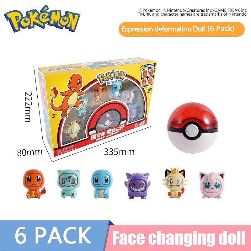 [INSTOCK] Pokemon face-changing doll Pokeball Pikachu Eeveelution ...