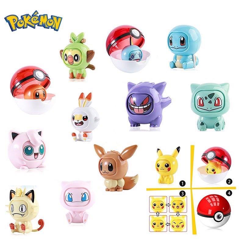 [INSTOCK] Pokemon face-changing doll Pokeball Pikachu Eeveelution ...