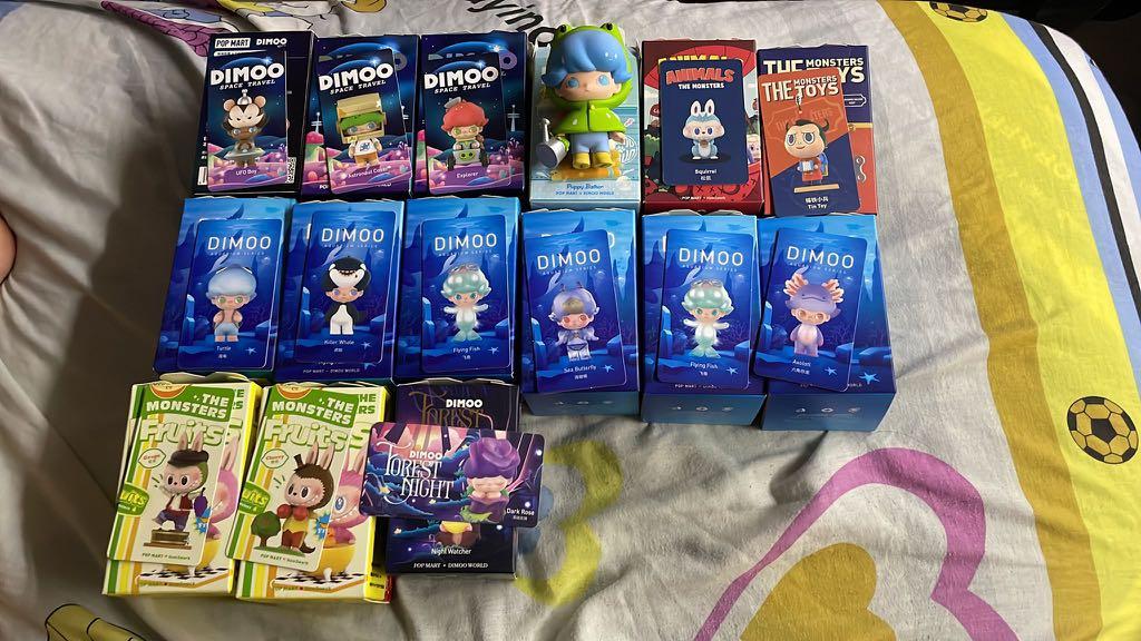 Popmart blind box clearance DIMOO/labubu/Skullpanda /SpongeBob/CNY ...