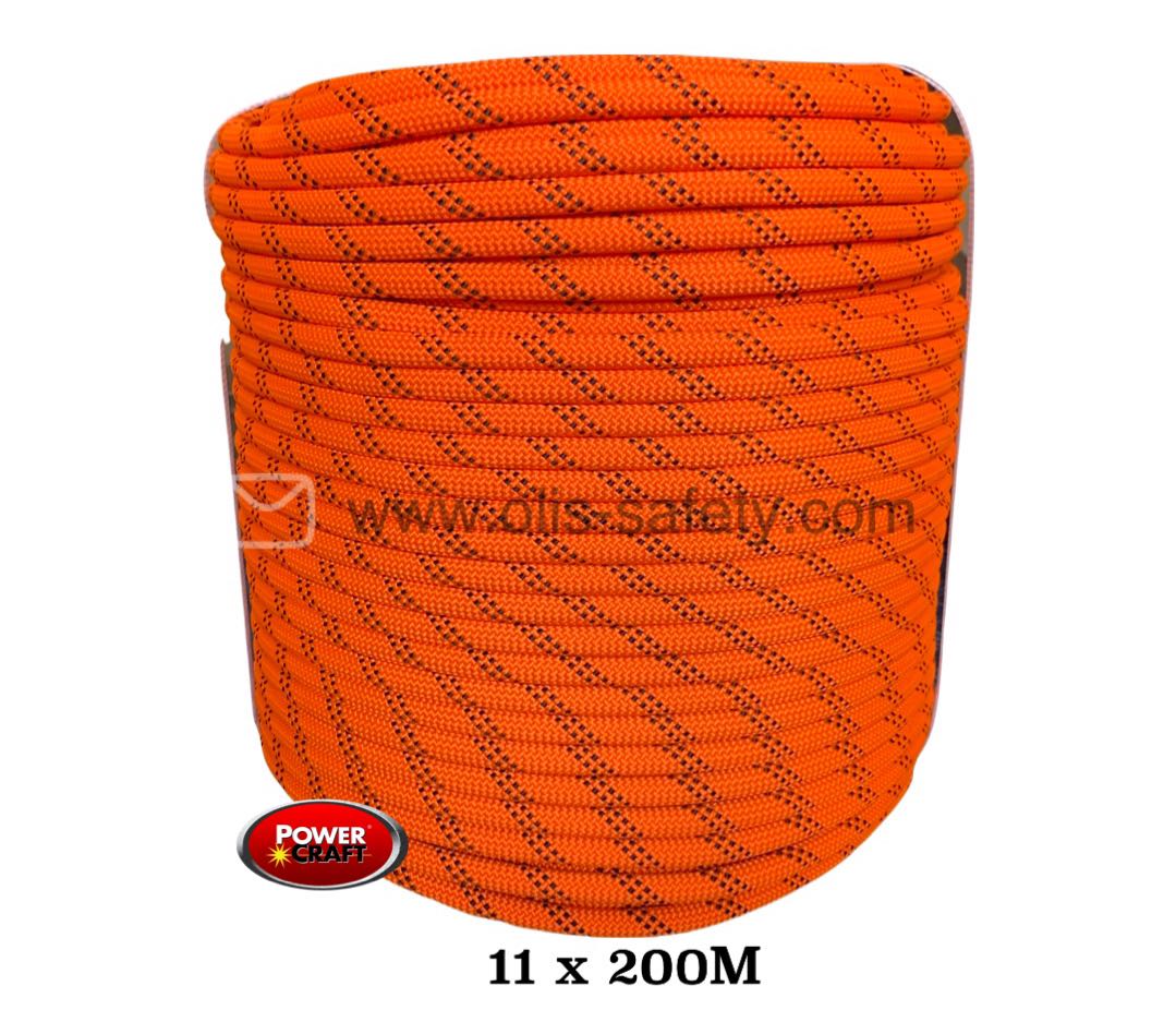Powercraft Static Rope 11mm x 200M Orange on Carousell