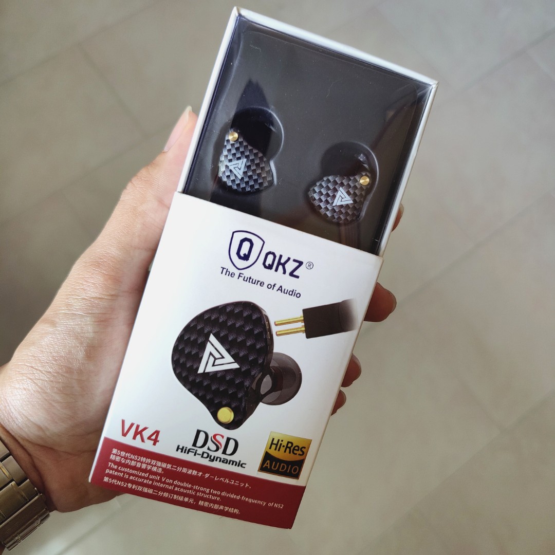 QKZ VK4 IEM, 2-Pin Detachable Cable, Earphones, Earbuds, Audio ...