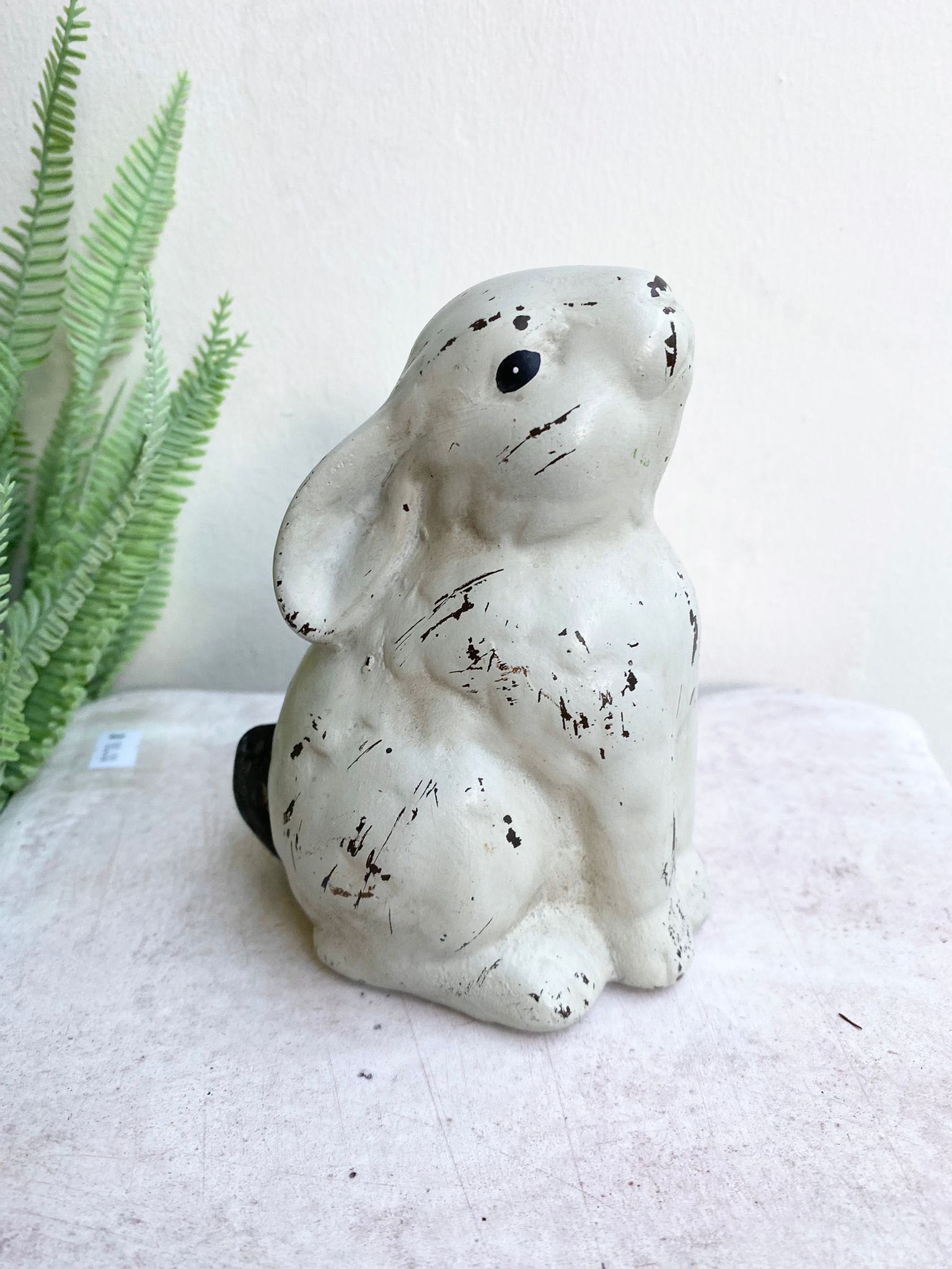 rustic bobtail rabbit figurine, Furniture & Home Living, Home Decor ...