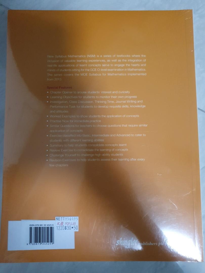 Sec 4 Math Shing Lee Textbook, Hobbies & Toys, Books & Magazines ...