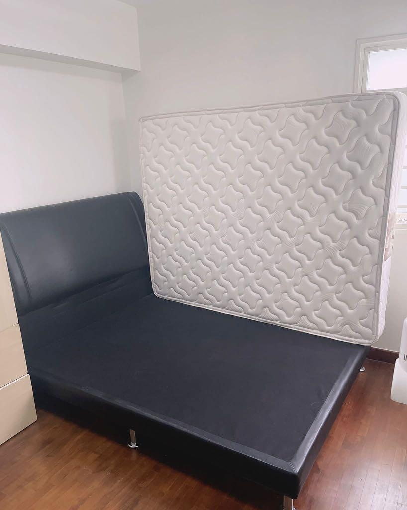 Cellini nightingale orthopaedic queen size spring bed and bed frame ...