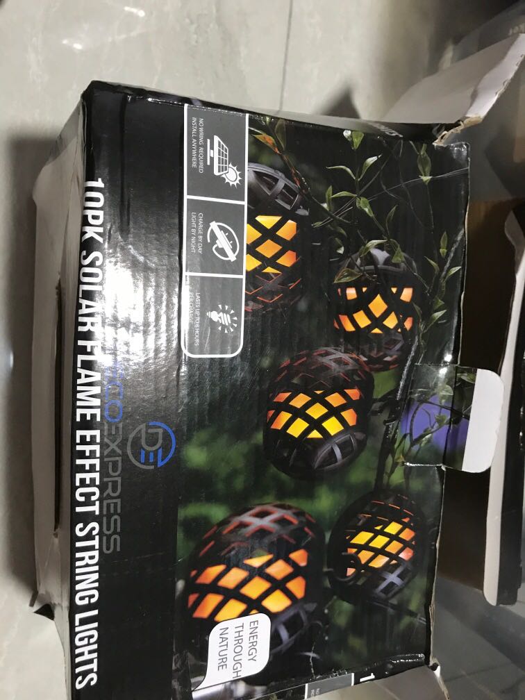 Solar Flame Effect String Light, Everything Else on Carousell