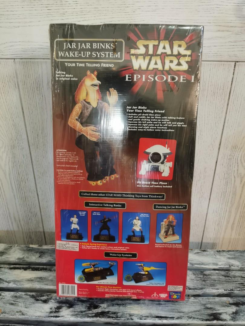 絕版收藏 Star Wars Episode 1 Jar Jar Binks Wake-up system 鬧鐘, 興趣及遊戲, 玩具 ...