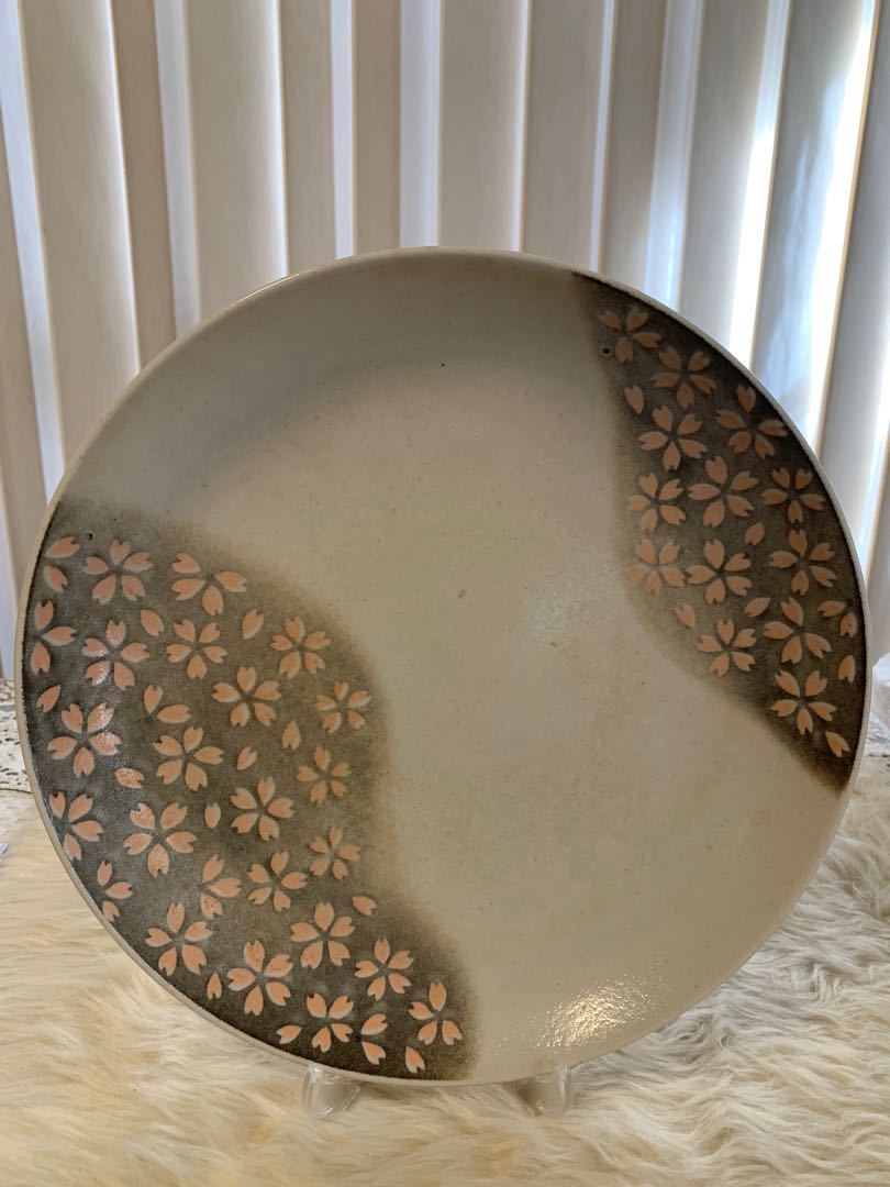 stoneware sakura serving plate, Furniture & Home Living, Kitchenware ...