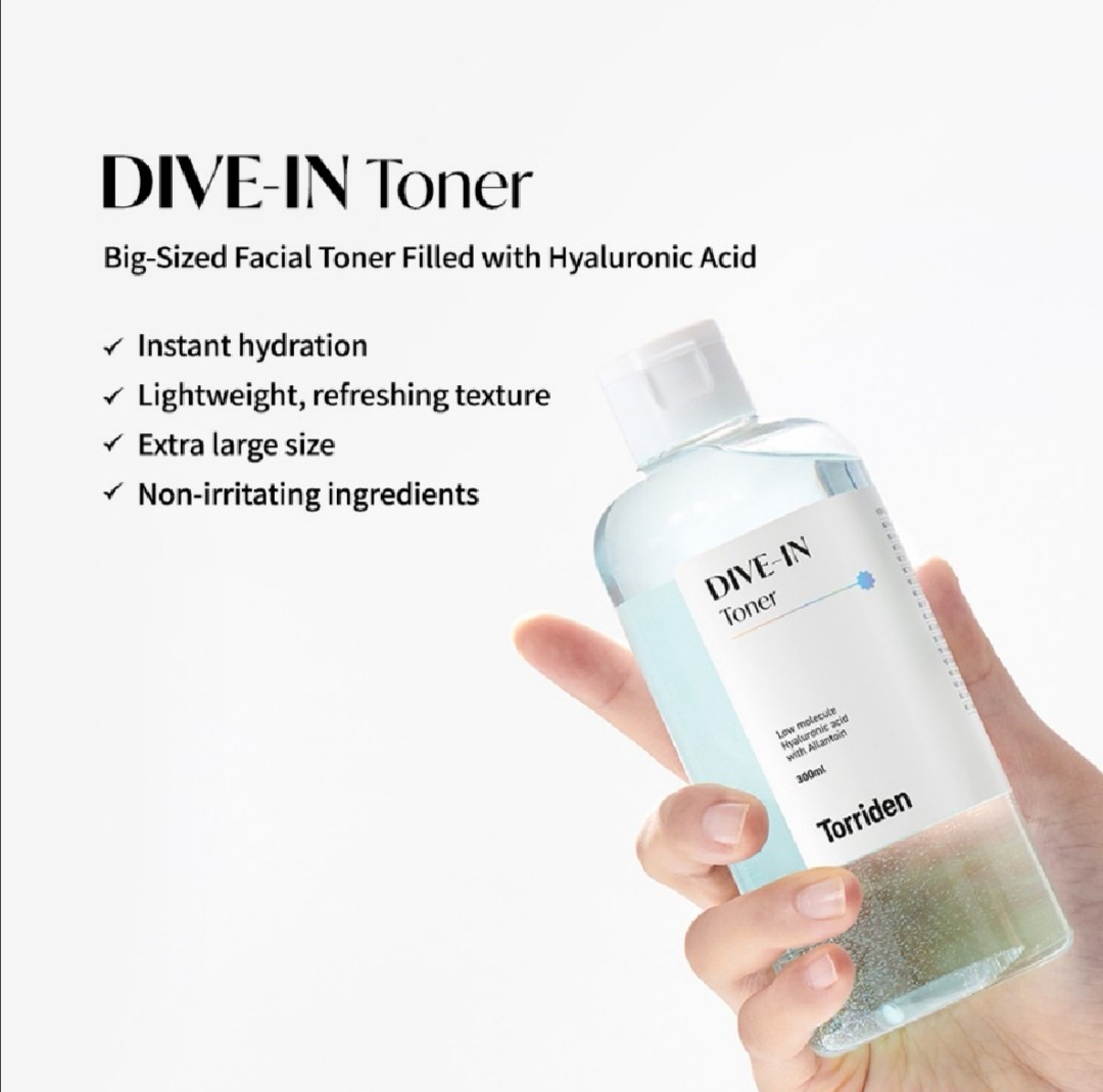Big volume Torriden Dive In Toner, Beauty & Personal Care, Face, Face ...