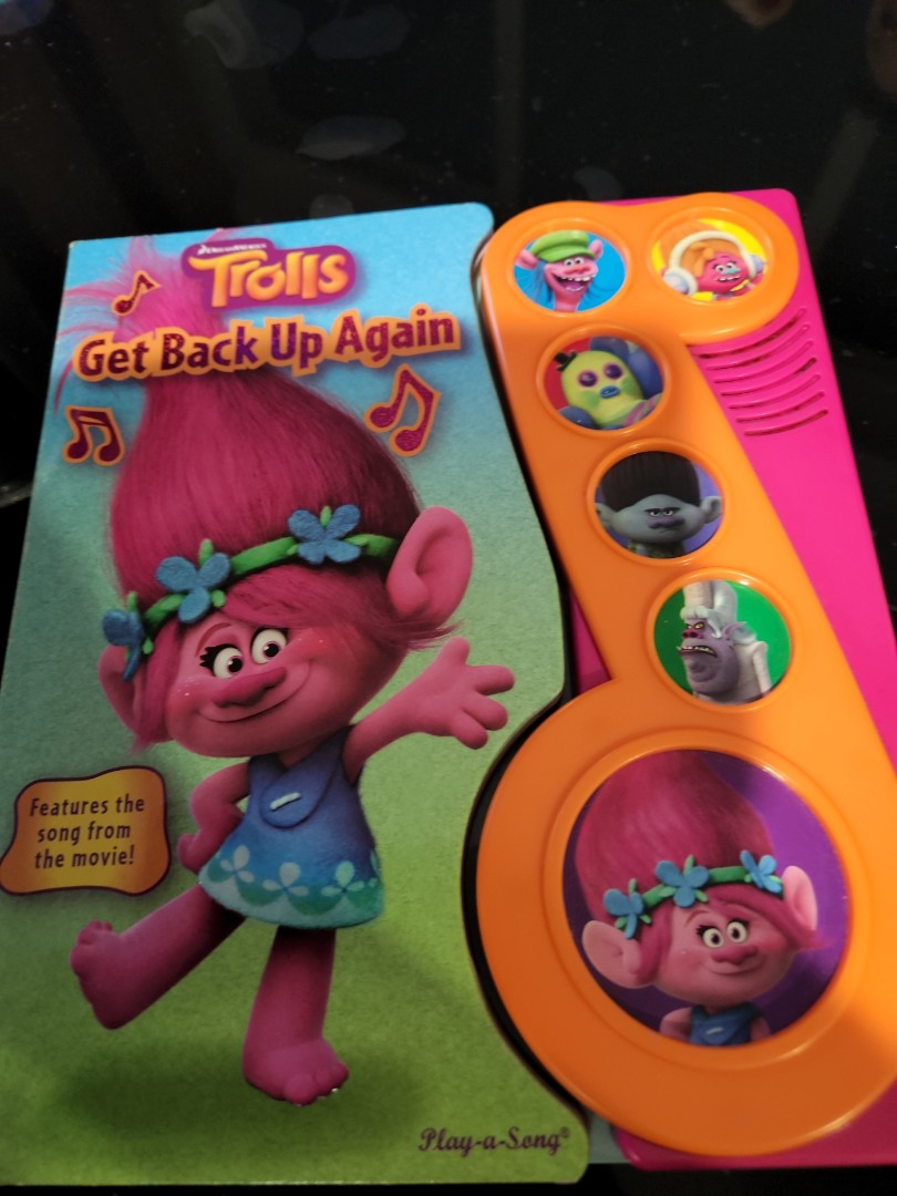 Trolls Get Back Up again play a song book, Hobbies & Toys, Books ...